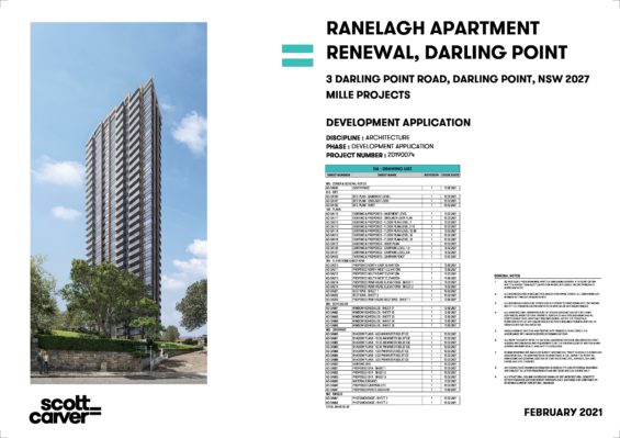 Appendix 1 - Architectural Plans - Ranelagh Apartments